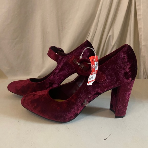 Metaphor | Shoes | Metaphor Burgundy Velvet Block Heel Maryjane Pumps ...
